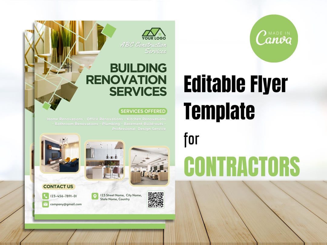 Flyer Templates for Contractors Contractor Flyer Home Renovation and ...