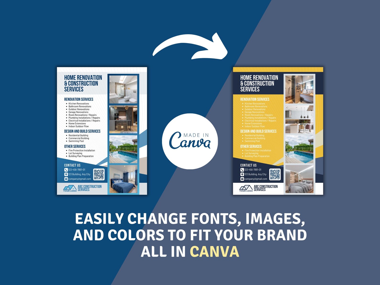 Flyer Templates for Contractors | Contractor Flyer | Home Renovation ...
