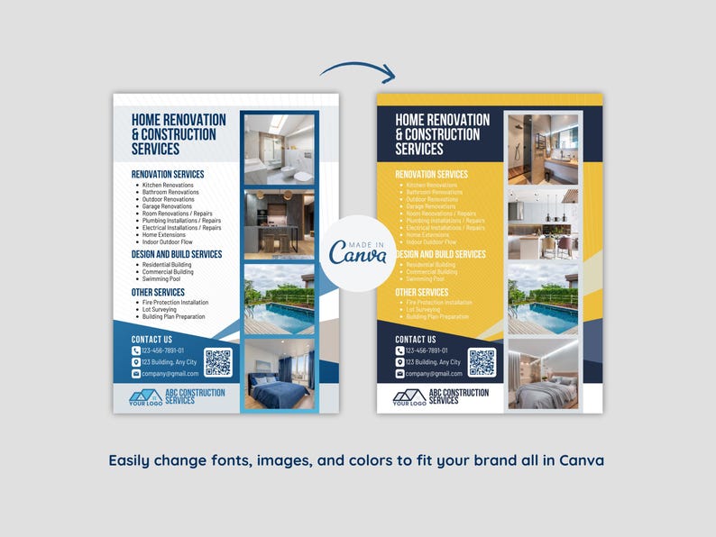 Flyer Templates for Contractors | Contractor Flyer | Home Renovation ...