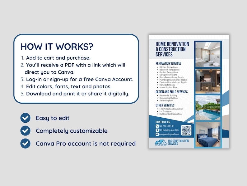 Flyer Templates for Contractors | Contractor Flyer | Home Renovation ...