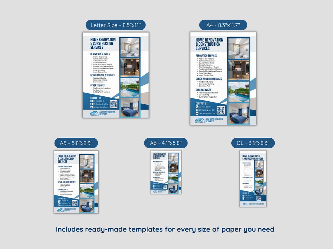 Flyer Templates for Contractors | Contractor Flyer | Home Renovation ...