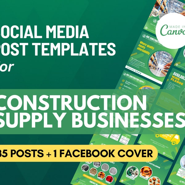 Construction Social Media Posts - Etsy