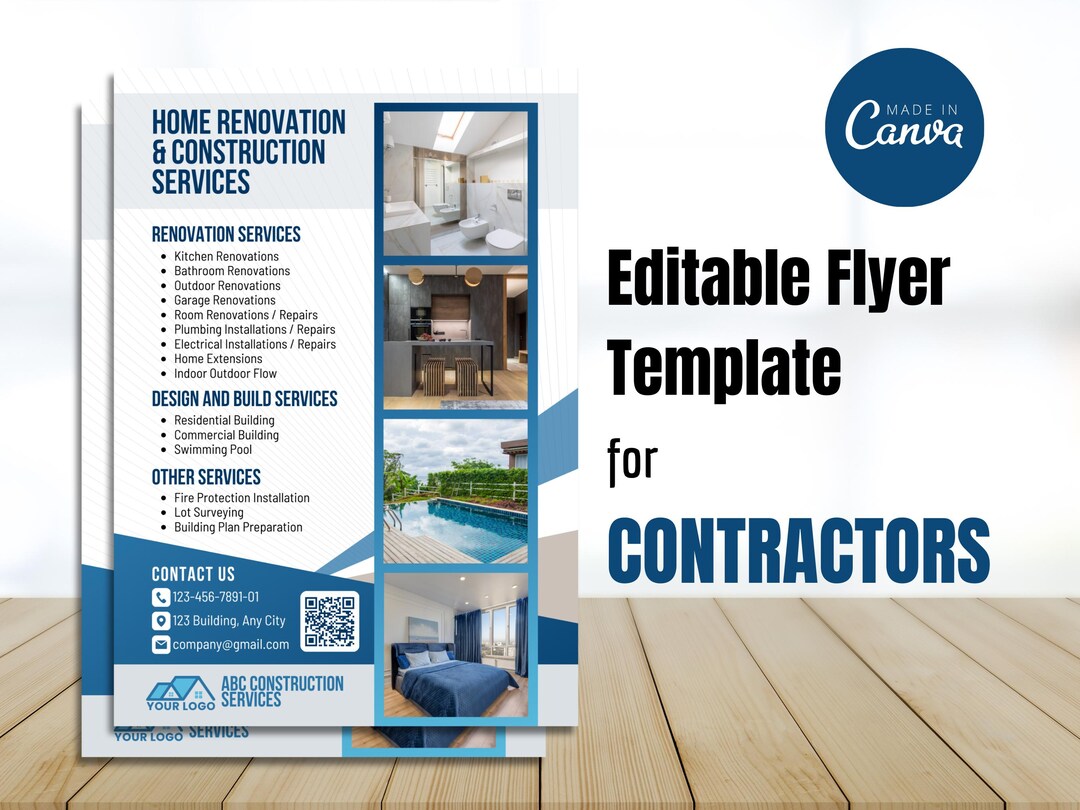 Flyer Templates for Contractors | Contractor Flyer | Home Renovation ...