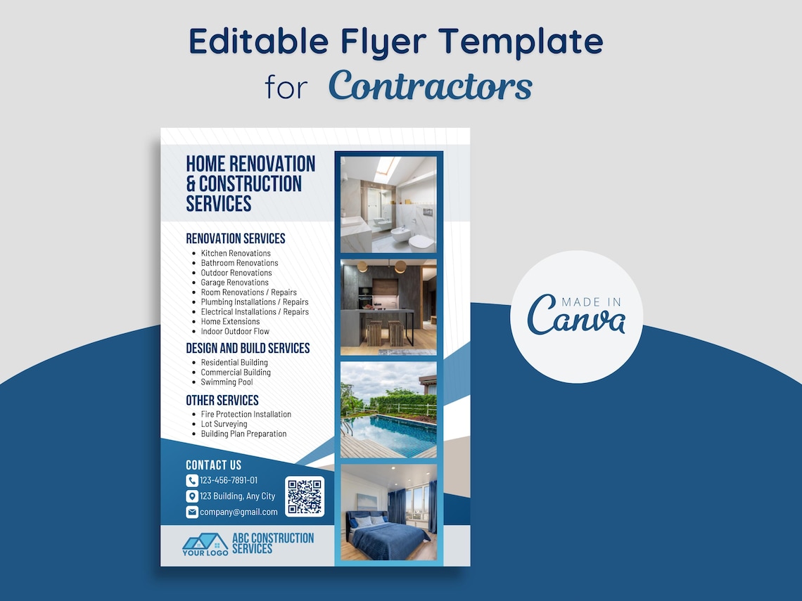 Flyer Templates for Contractors | Contractor Flyer | Home Renovation ...