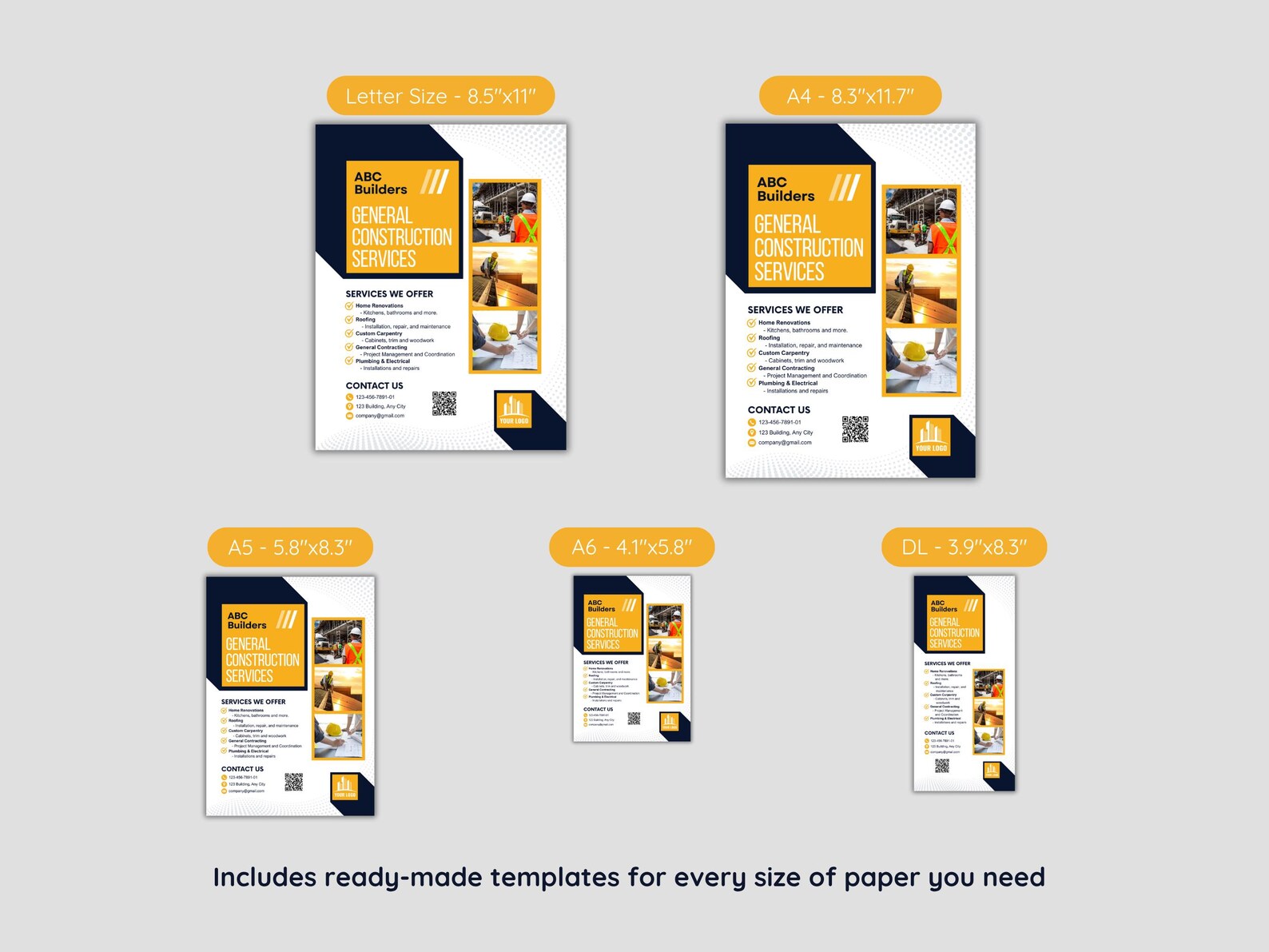 Flyer Templates for Contractors | Contractor Flyer | General ...