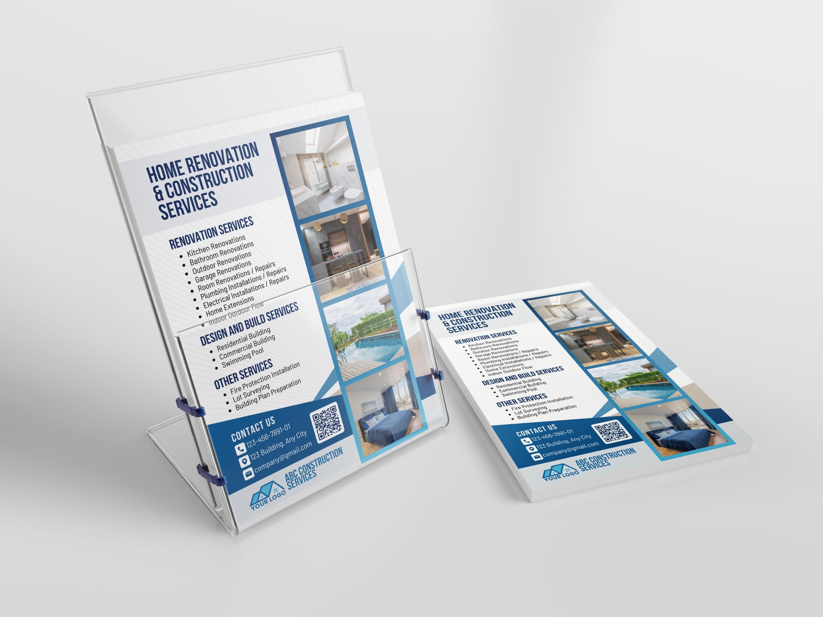 Flyer Templates for Contractors | Contractor Flyer | Home Renovation ...