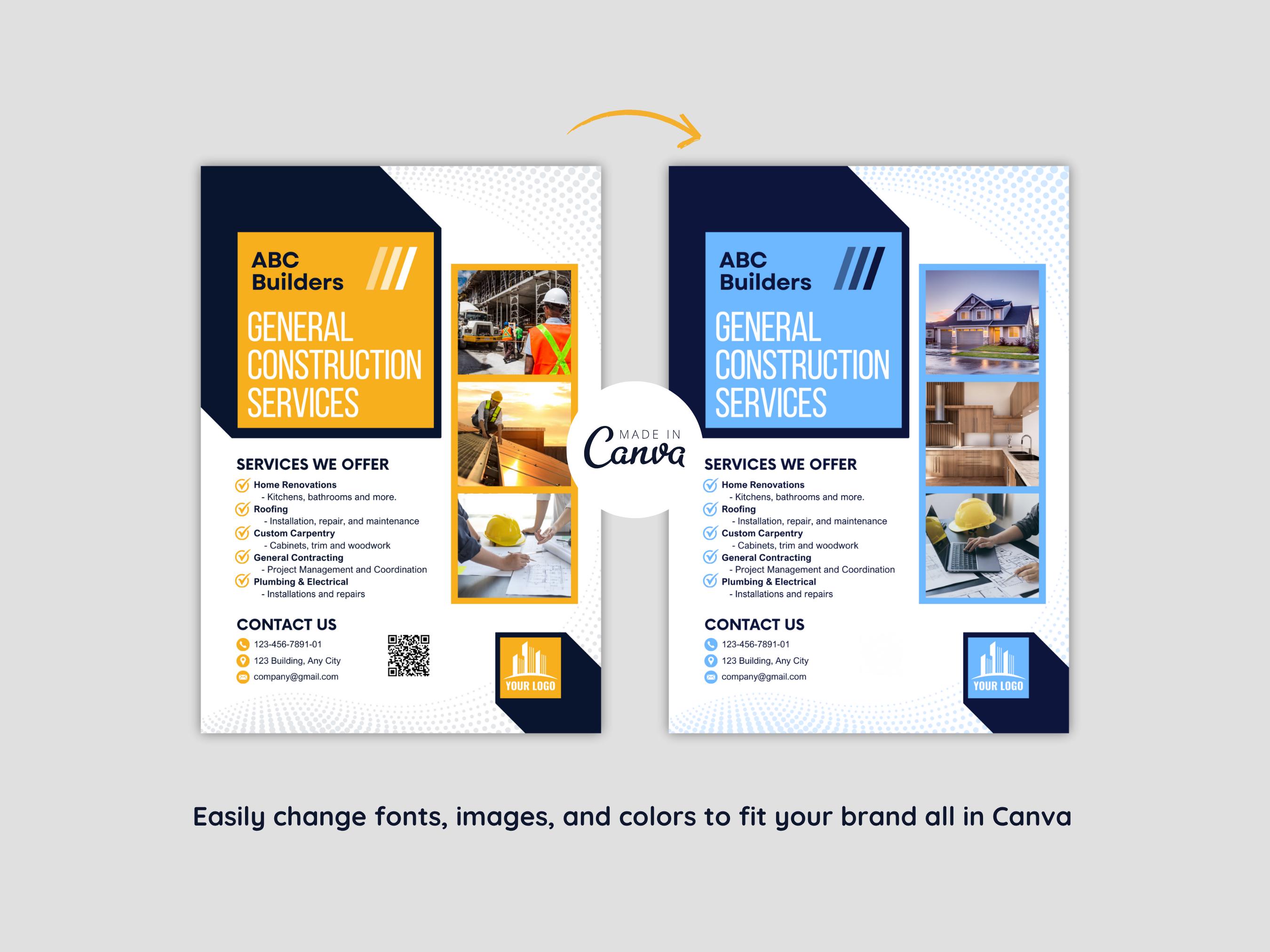 Flyer Templates for Contractors | Contractor Flyer | General ...