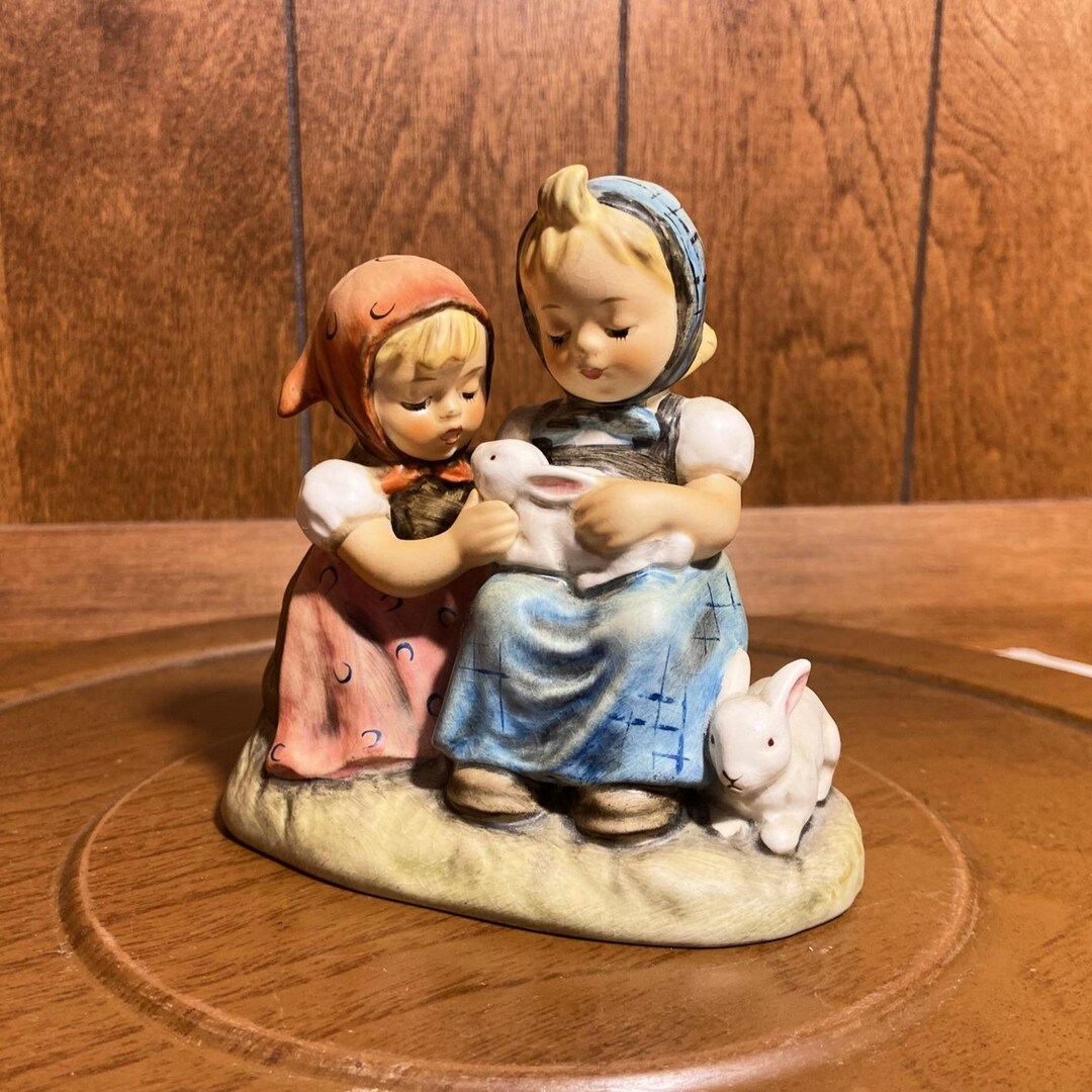 Vintage Goebel Hummel Figurine "easter-time" TMK-6 – Girls With Rabbits ...