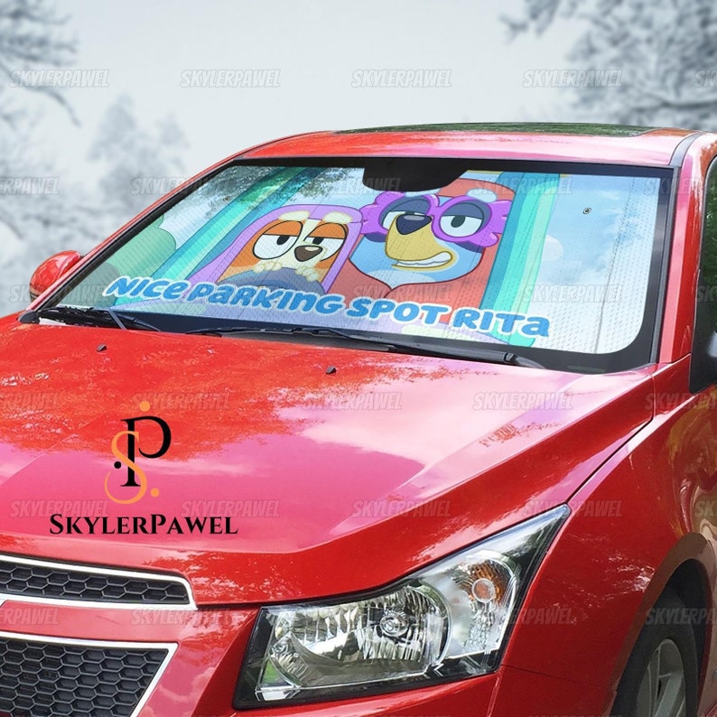Bluey Auto Sunshade Car, Cartoon Car Sunshade, Bluey Car Sunshade ...