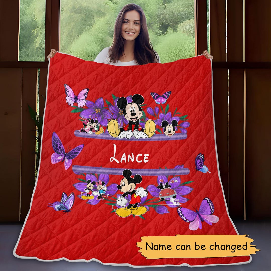 Custom Mickey Mouse Quilt, Disney Quilt Pattern, Cartoon Movie ...