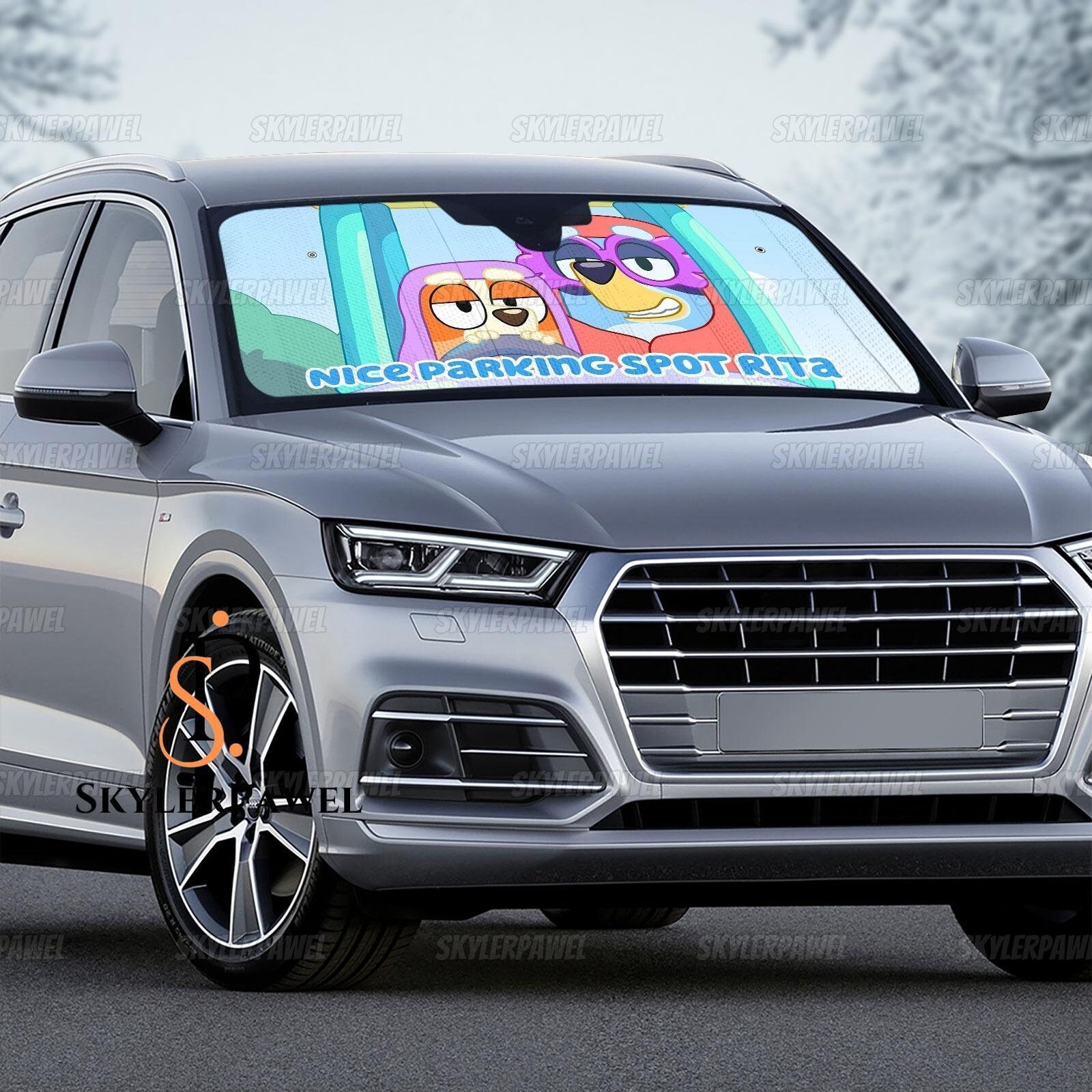 Bluey Auto Sunshade Car, Cartoon Car Sunshade, Bluey Car Sunshade ...