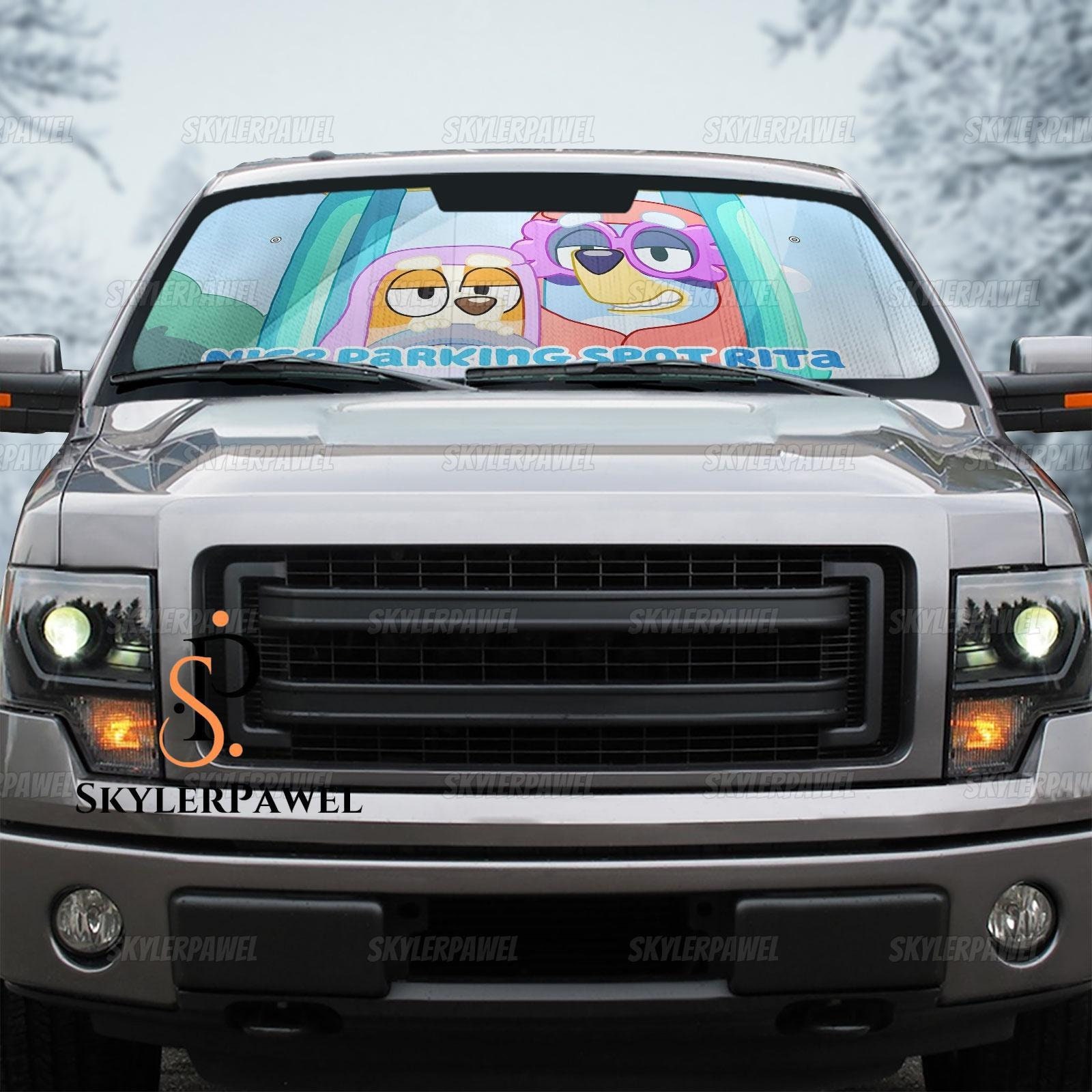 Bluey Auto Sunshade Car, Cartoon Car Sunshade, Bluey Car Sunshade ...