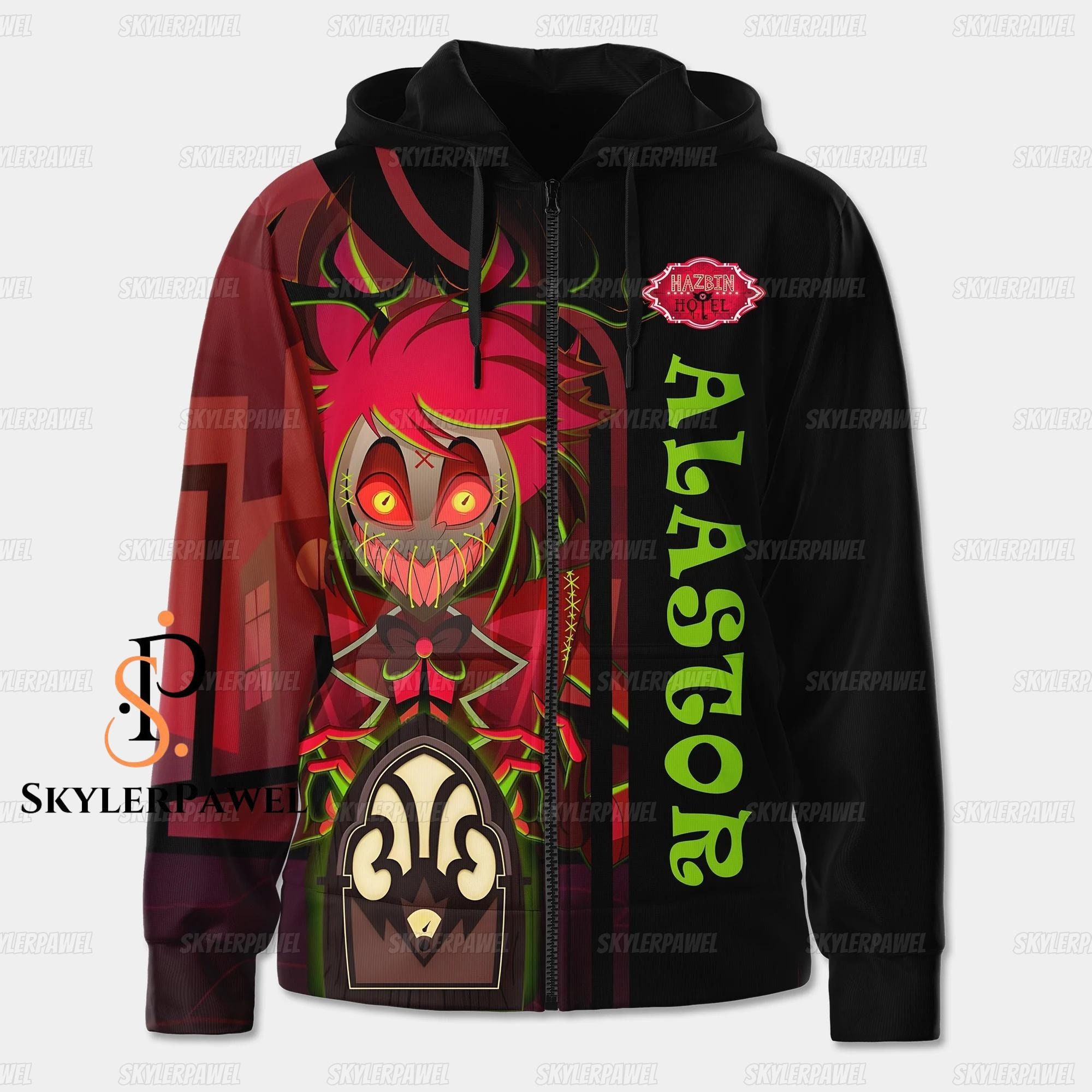 Alastor Hazbin Hotel Hoodie, Alastor Hoodie, Hazbin Hotel Characters ...