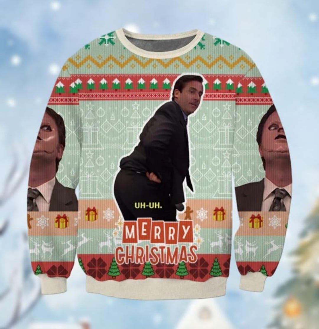 Christmas Michael Scott the Office Ugly Sweater, Funny Meme Christmas ...