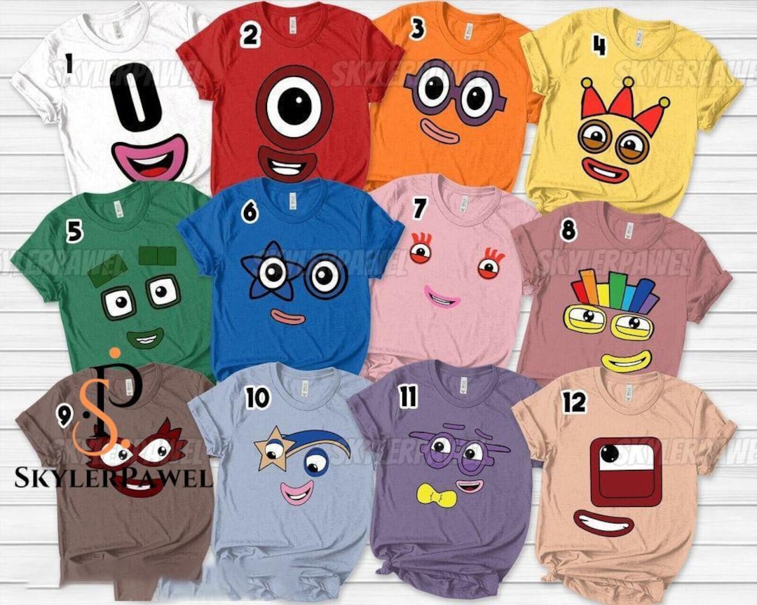 Halloween Numberblocks Cosplay Shirt, Numberblocks Shirt, Numberblocks ...