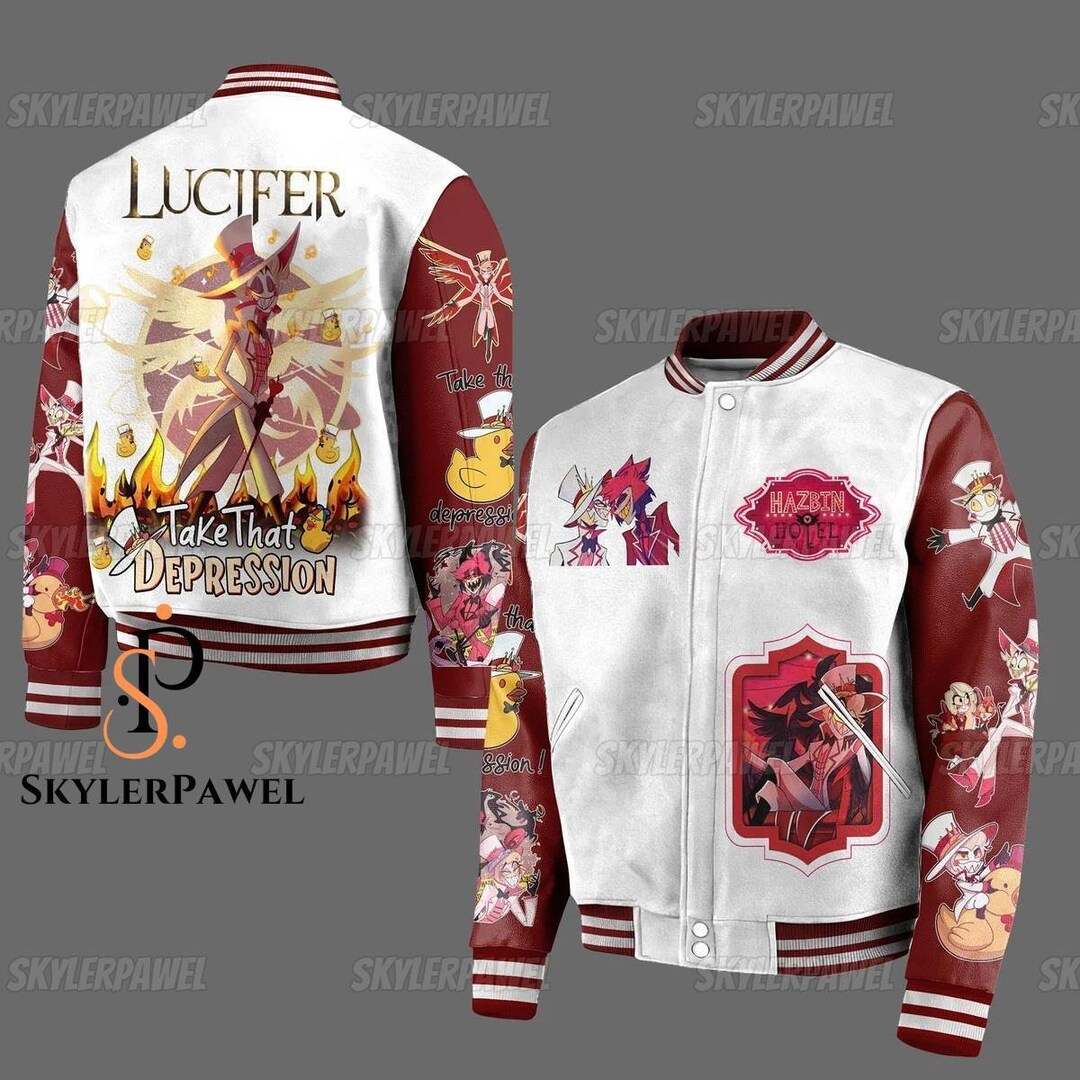Lucifer Hazbin Hotel Baseball Jacket, Lucifer Hazbin Hotel Jacket ...