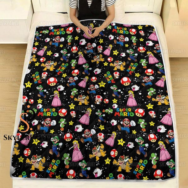 Super Mario Bros Quilt. - Etsy