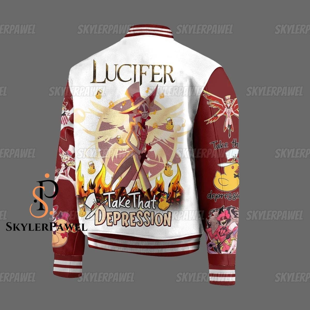 Lucifer Hazbin Hotel Baseball Jacket, Lucifer Hazbin Hotel Jacket ...