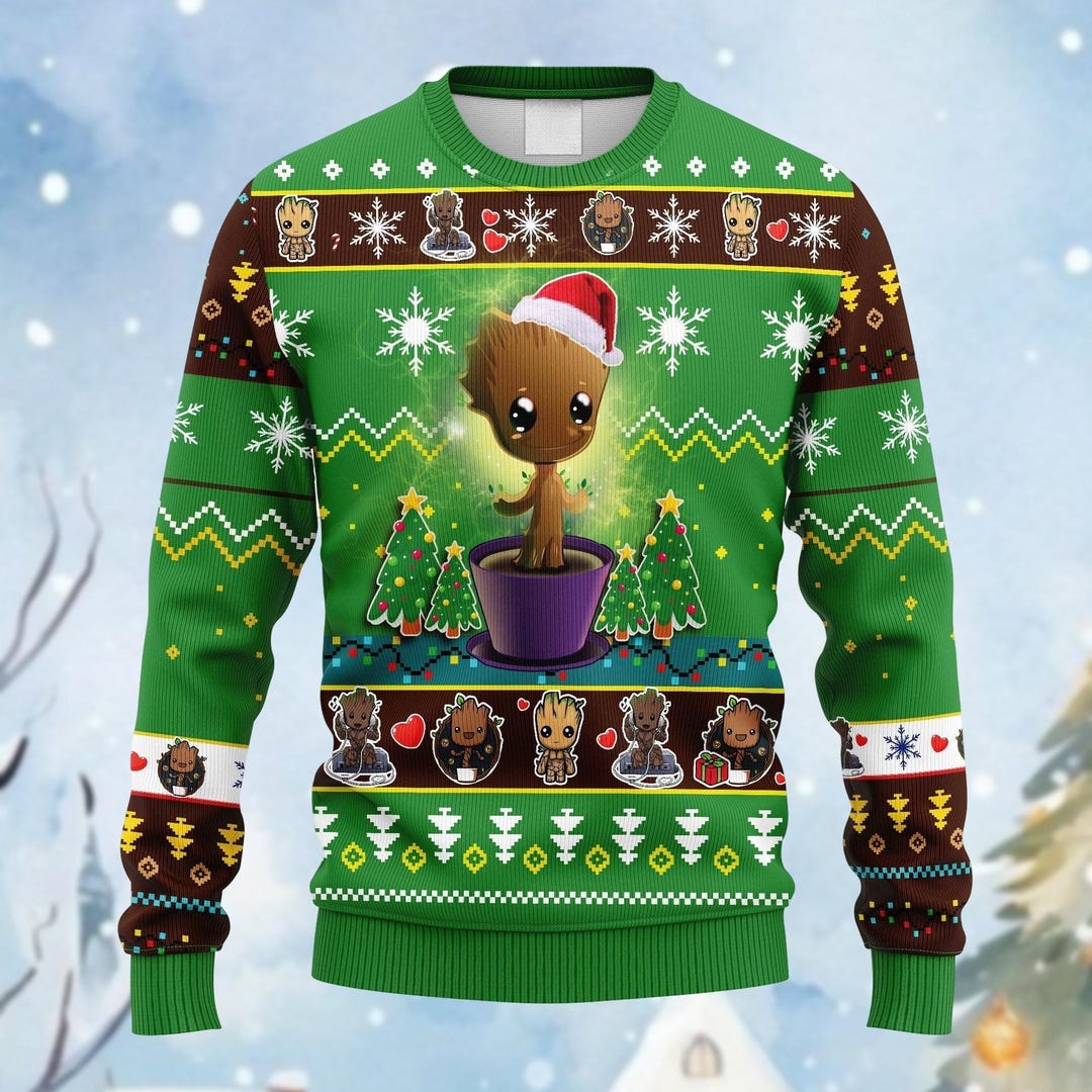 Christmas Baby Groot Ugly Sweater, Guardians of the Galaxy Shirt ...