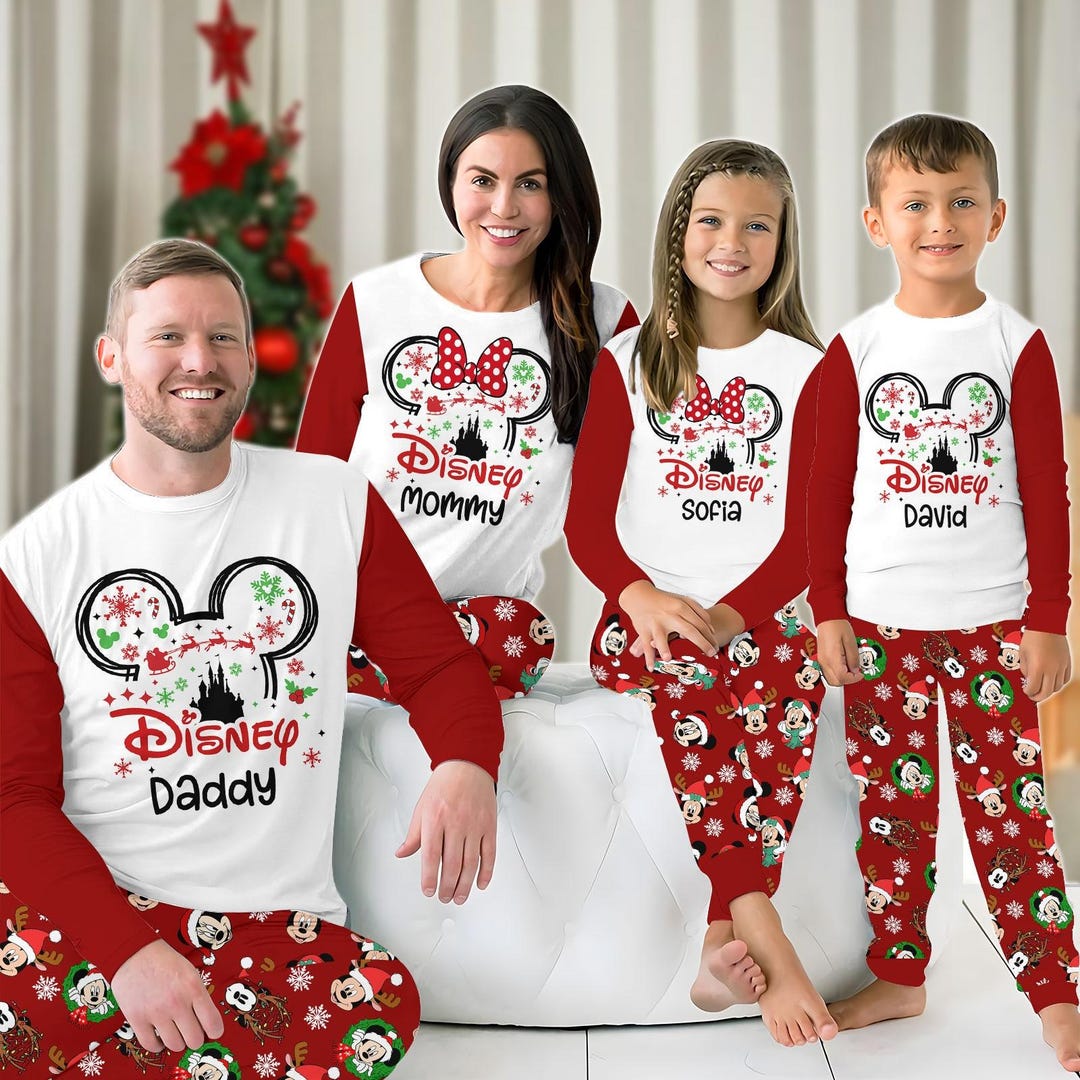 Custom Mickey Mouse Family Pajamas Set, Disney Matching Costume Pjs for ...