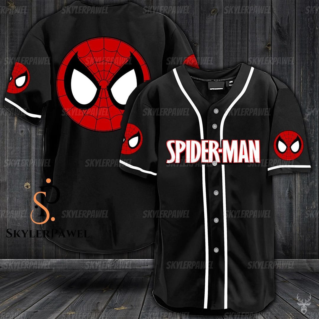 Spiderman Baseball Jersey, Spiderman Shirt, Spiderman Jersey Shirt ...