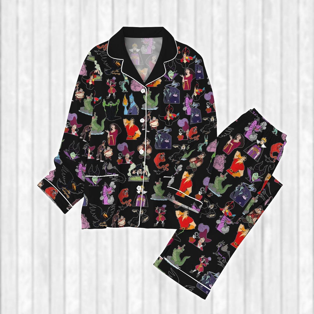 Disney Villains Pajamas Set, Disney Maleficent Evil Queen Women Pjs ...