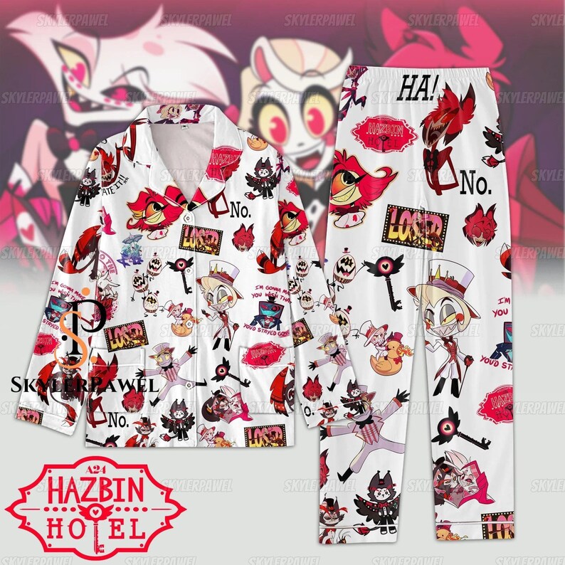 Hazbin Hotel Shirt, Hazbin Hotel Pajamas Set, Hazbin Hotel Pajamas, Hazbin Hotel Gift, Alastor ...