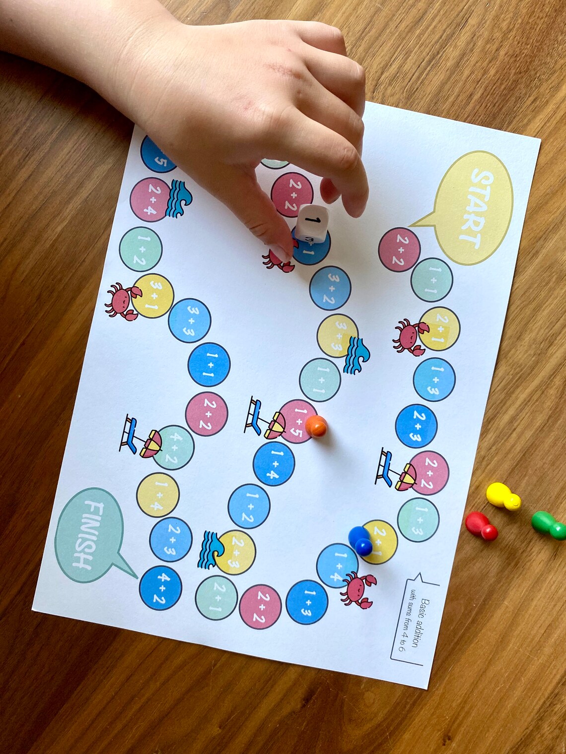 Math Game -basic Addition 1 - Etsy