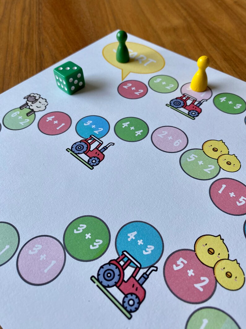Math Game Basic Addition 2 - Etsy