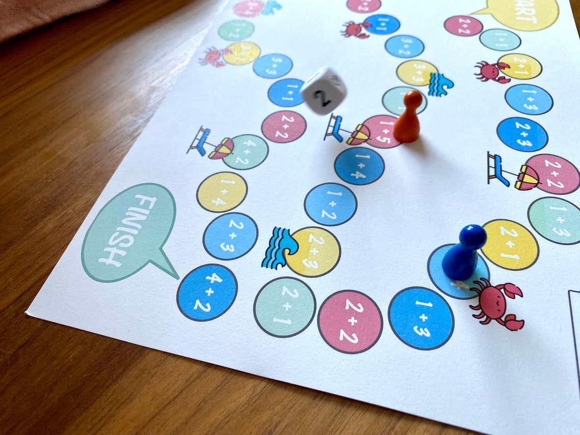 Math Game -basic Addition 1 - Etsy