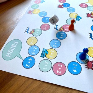 Math Game -basic Addition 1 - Etsy