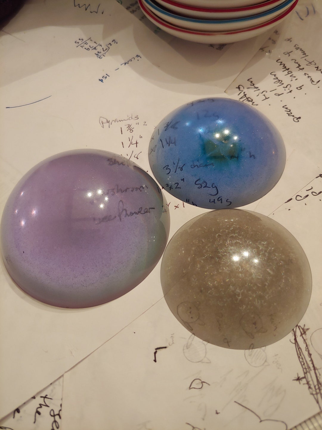 Dyed Resin Hemisphere Paperweight - Etsy