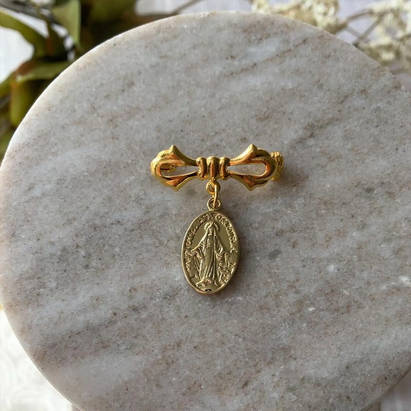 Virgin Mary Pin - Etsy