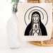 Minimalist Black & White Digital Download Virgin Mary SVG PNG for ...