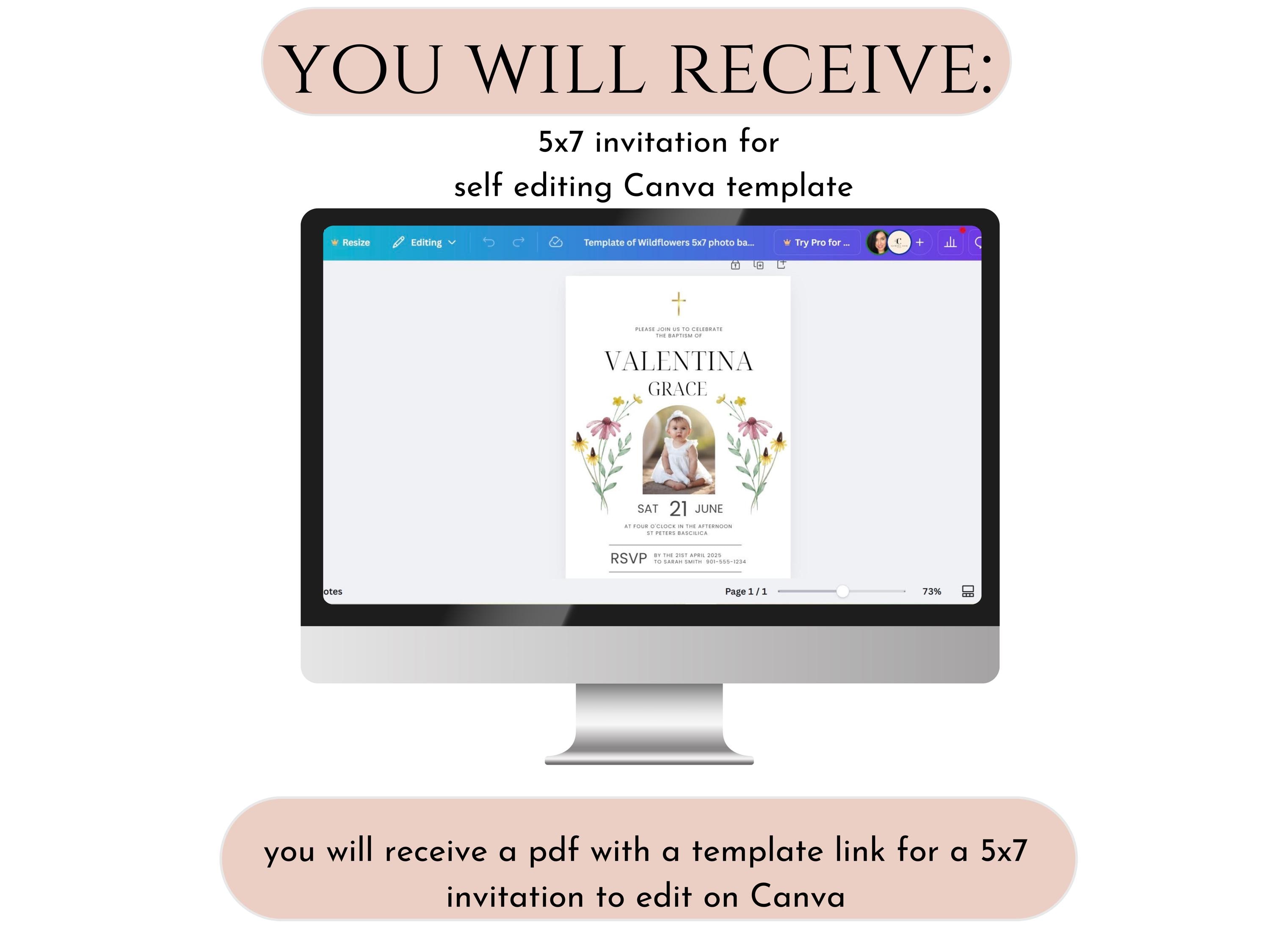 Marian Consecration Invitation 5x7 Editable Canva Template, Virgin Mary ...