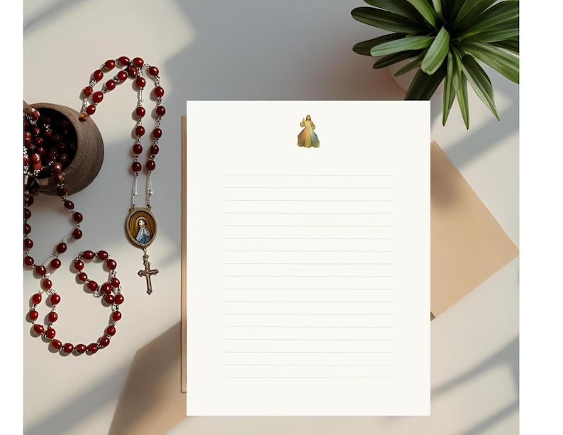 Divine Mercy Printable Stationery Pack – Catholic Letter Writing Paper ...