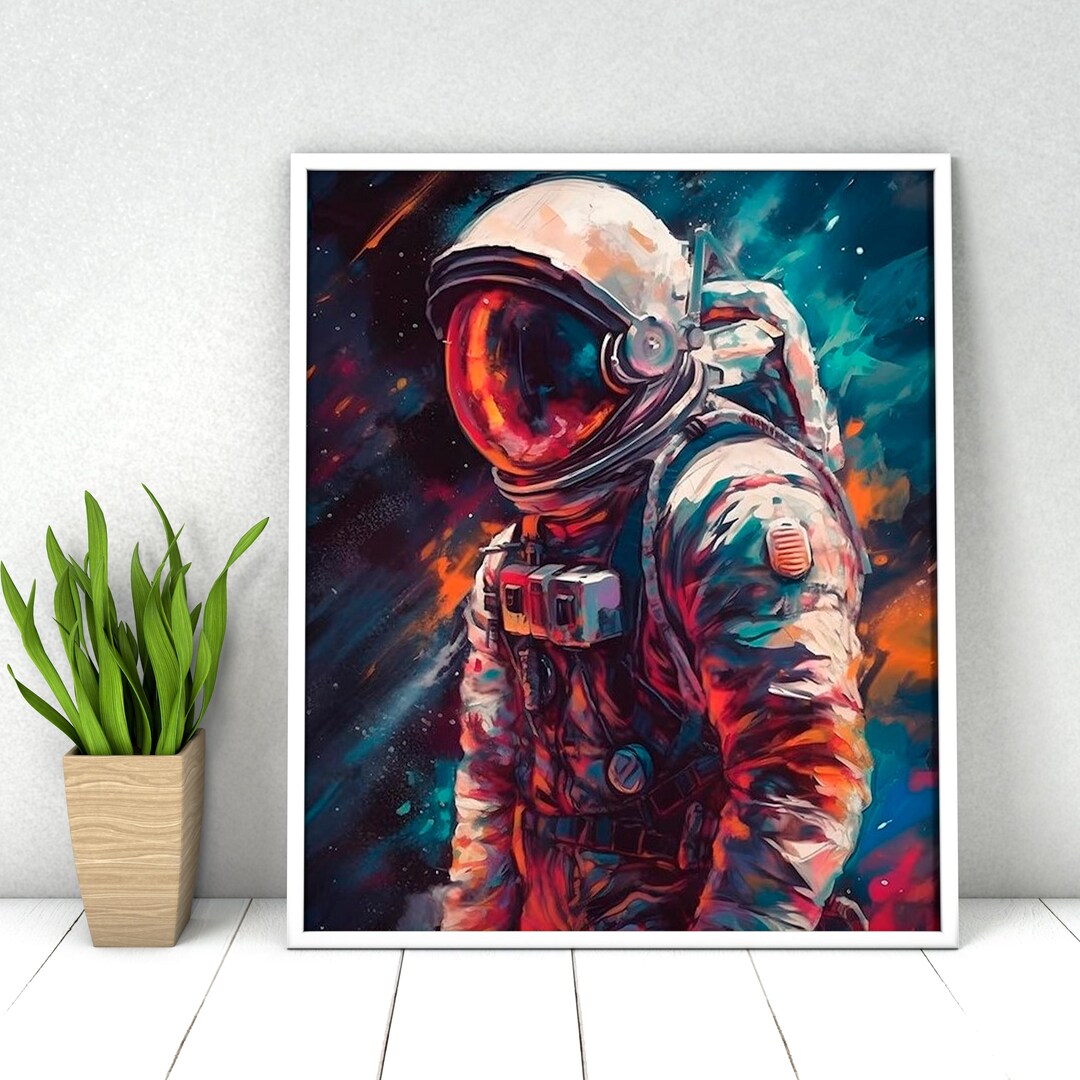 Astronaut Paint by Numbers. Alien World. DIY Kit for Adult. Paint It ...