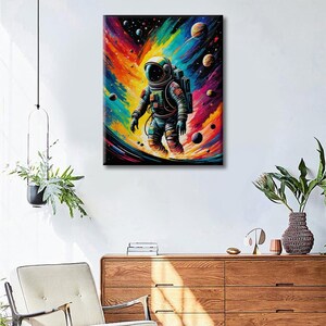 Astronaut Paint by Numbers. Magical Alien World. DIY Kit for Adult ...