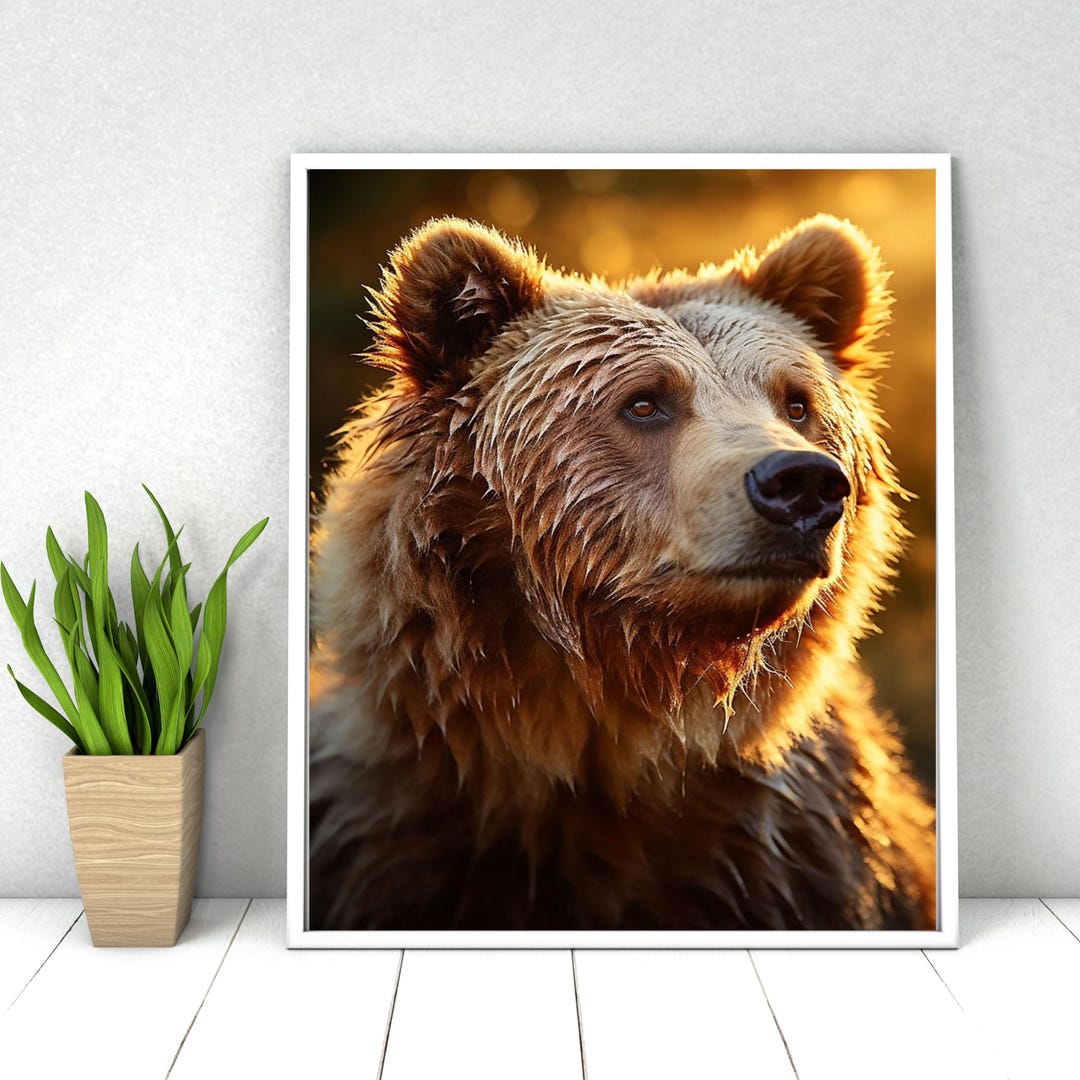Paint by Numbers. Bear Animal. DIY Kit for Adult. Paint It Yourself ...