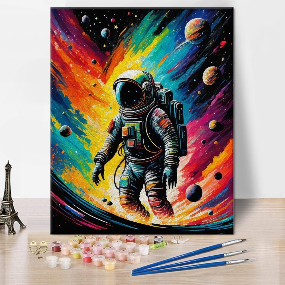 Astronaut Paint by Numbers. Magical Alien World. DIY Kit for Adult ...