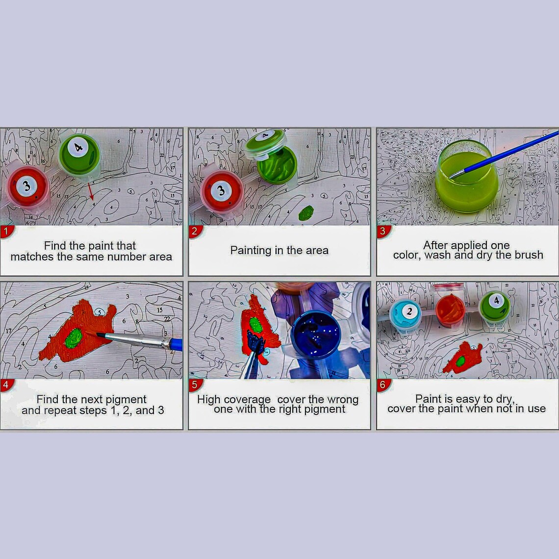 Paint by Numbers Deer Animal. DIY Kit for Adult. Paint It Yourself ...