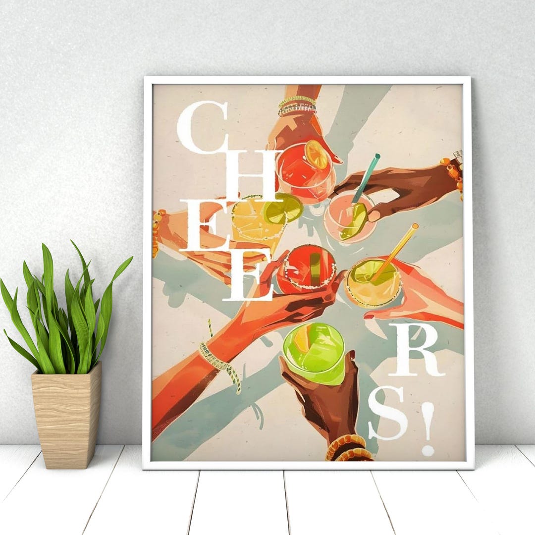 Cocktail Paint by Numbers: DIY Kit for Adults, Acrylic Painting (16x20 ...