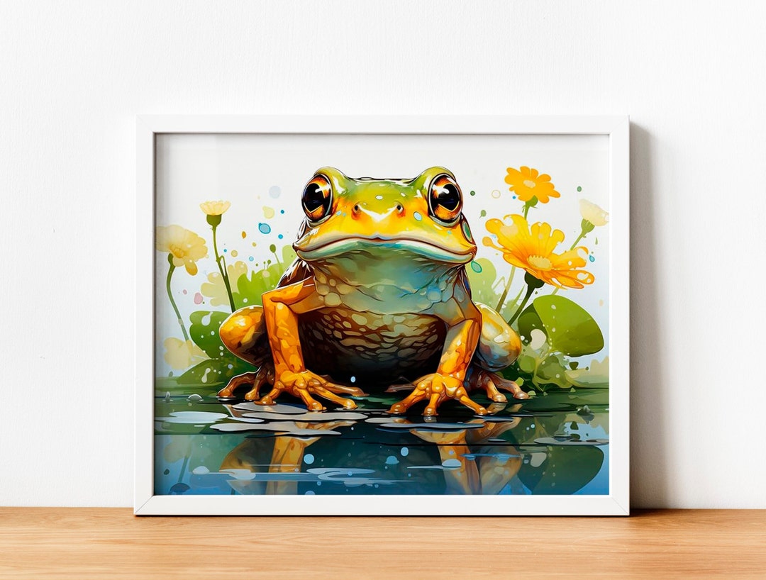 Frog Paint by Numbers. Colorful Frog. DIY Kit for Adult. Paint It ...