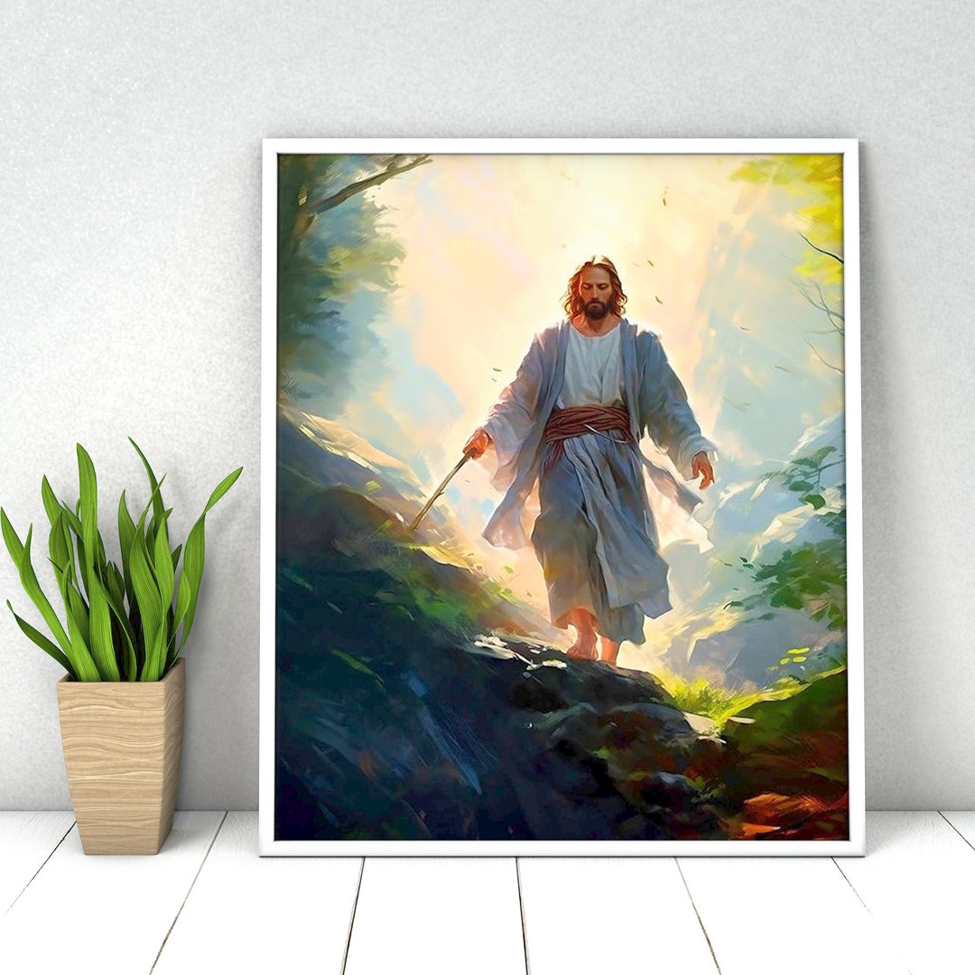 Jesus Paint by Numbers. DIY Kit Adult. Jesus Walking Religion Paint ...