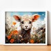 Sheep Paint by Numbers. Cute Sheep in Flowers. DIY Kit for Adult. Paint ...