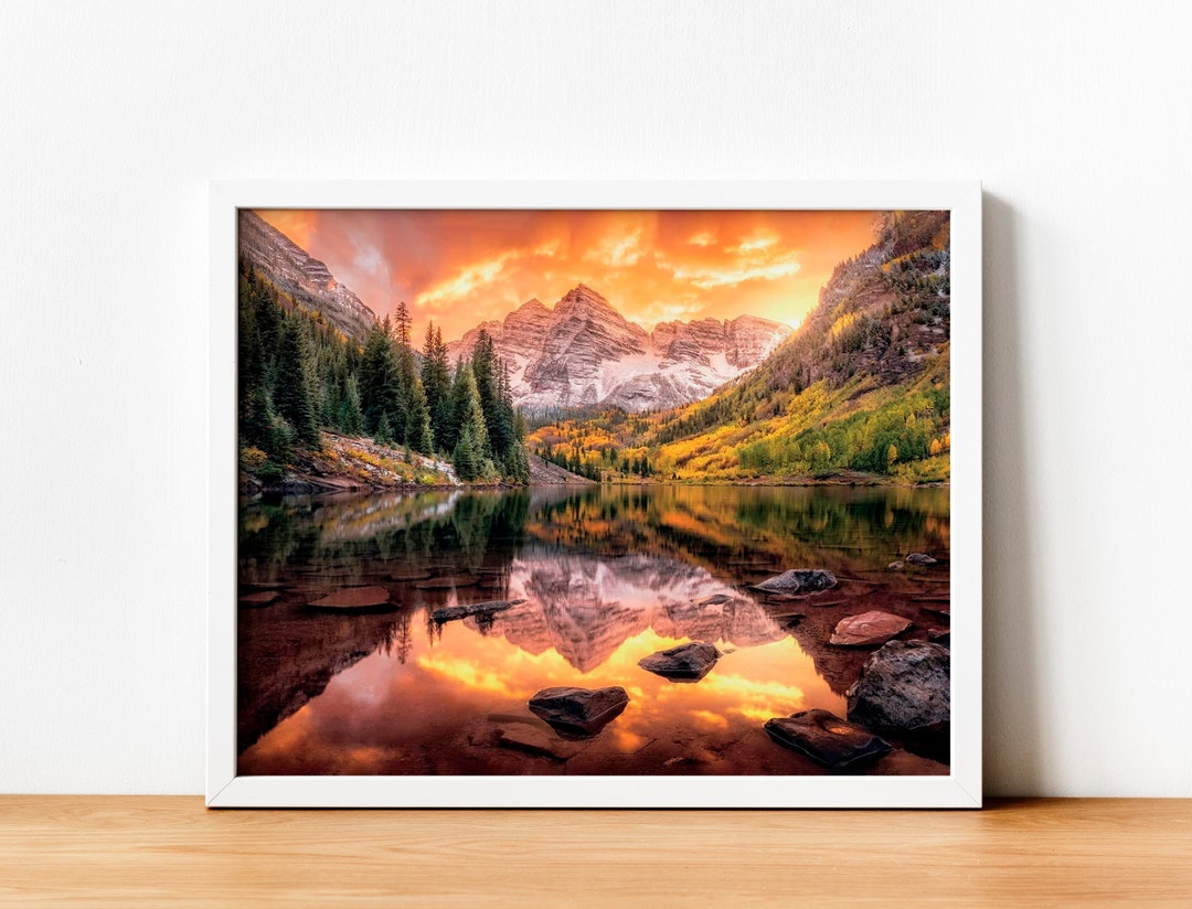 Maroon Lake Paint by Numbers. DIY Kit for Adult. Maroon Lake Landscape ...