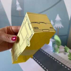 Printable Paper Bus Model, DIY Bus Toy, Paper Bus for Kids, Digital Bus ...