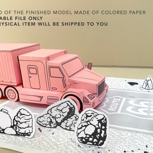 Printable Lorry Model, Paper Toy Lorry, Paper Truck DIY, American Lorry ...