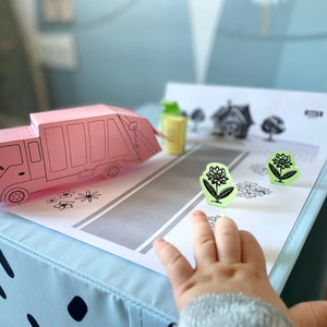 Printable Garbage Truck Model, Paper Trash Truck, Garbage Truck Paper ...