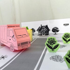 Printable Garbage Truck Model, Paper Trash Truck, Garbage Truck Paper ...
